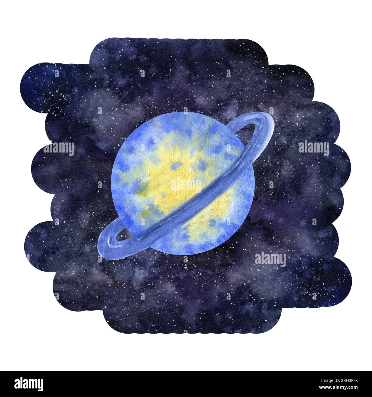 Saturn planet solar system with ring around. Cosmos space clipart ...