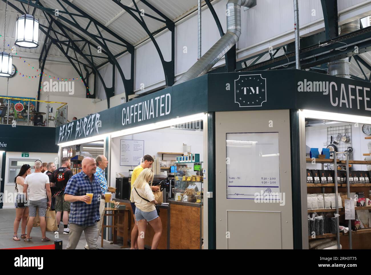 Traditional Trinity Market in central Hull, with street food and fresh ...