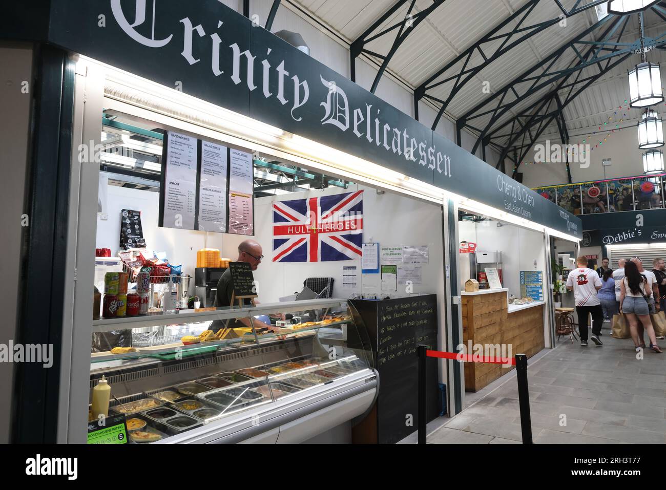 Traditional Trinity Market in central Hull, with street food and fresh ...