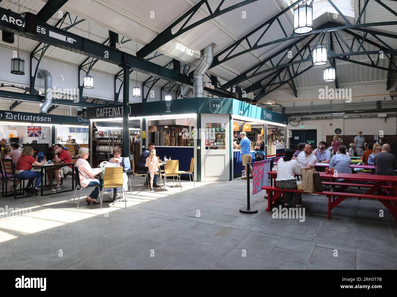 Traditional Trinity Market in central Hull, with street food and fresh ...