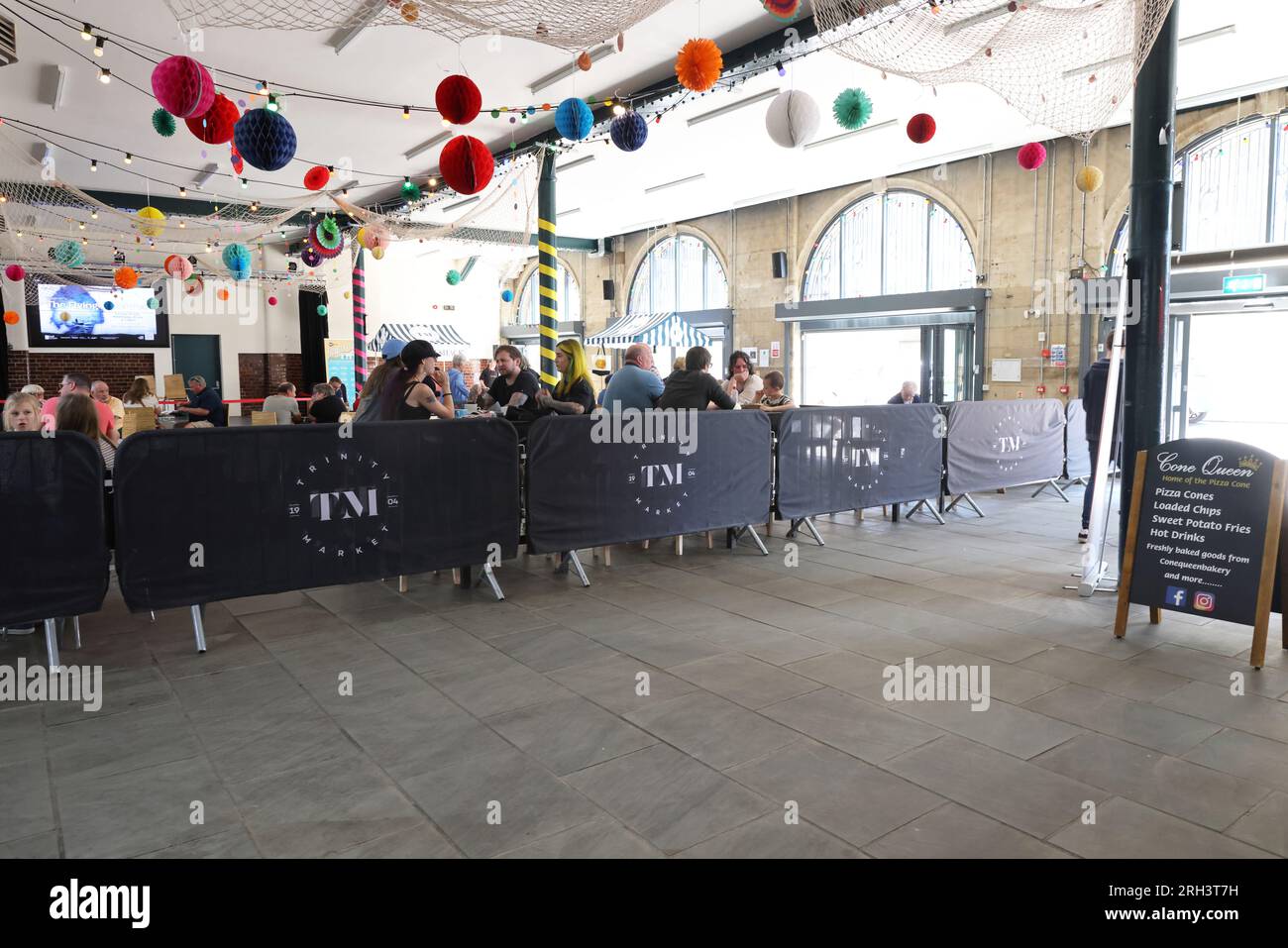 Traditional Trinity Market in central Hull, with street food and fresh ...