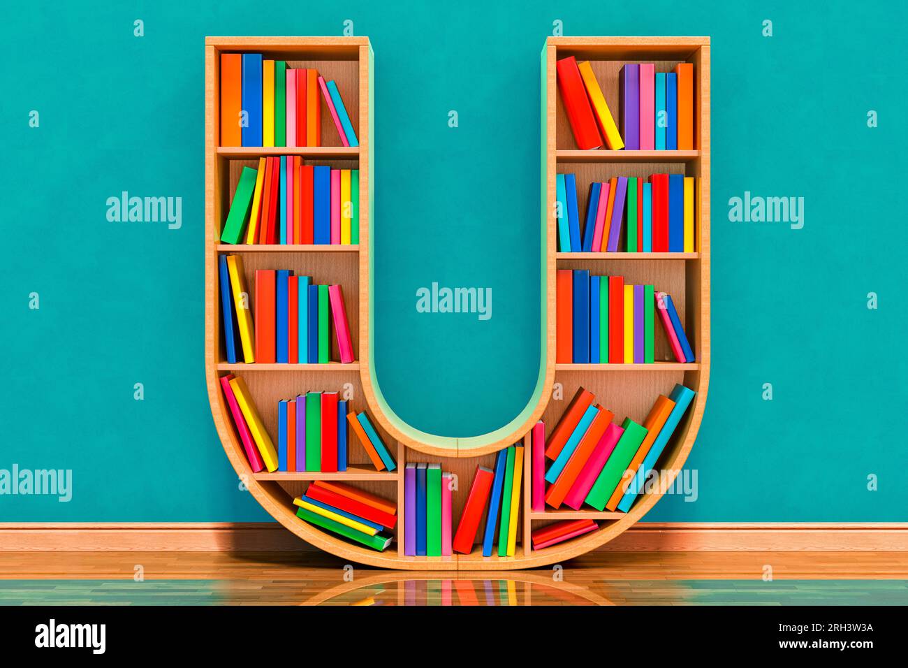 Letter in form bookshelf hi-res stock photography and images - Alamy