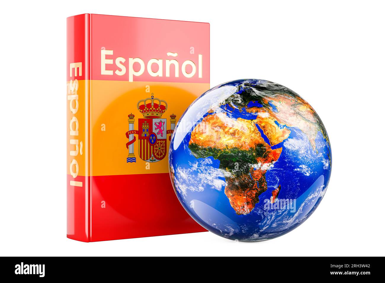 Spanish language textbook with Earth Globe. International lessons and ...