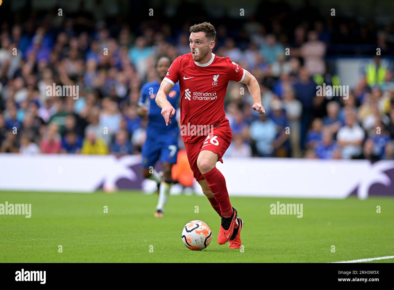 London UK 13 Aug 23.Andrew Robertson of Liverpool FC during the Chelsea ...