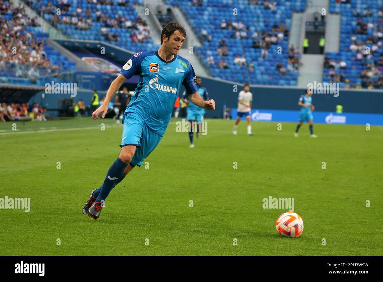 Saint Petersburg, Russia, 13 august 2023: Football. Russian Premier ...
