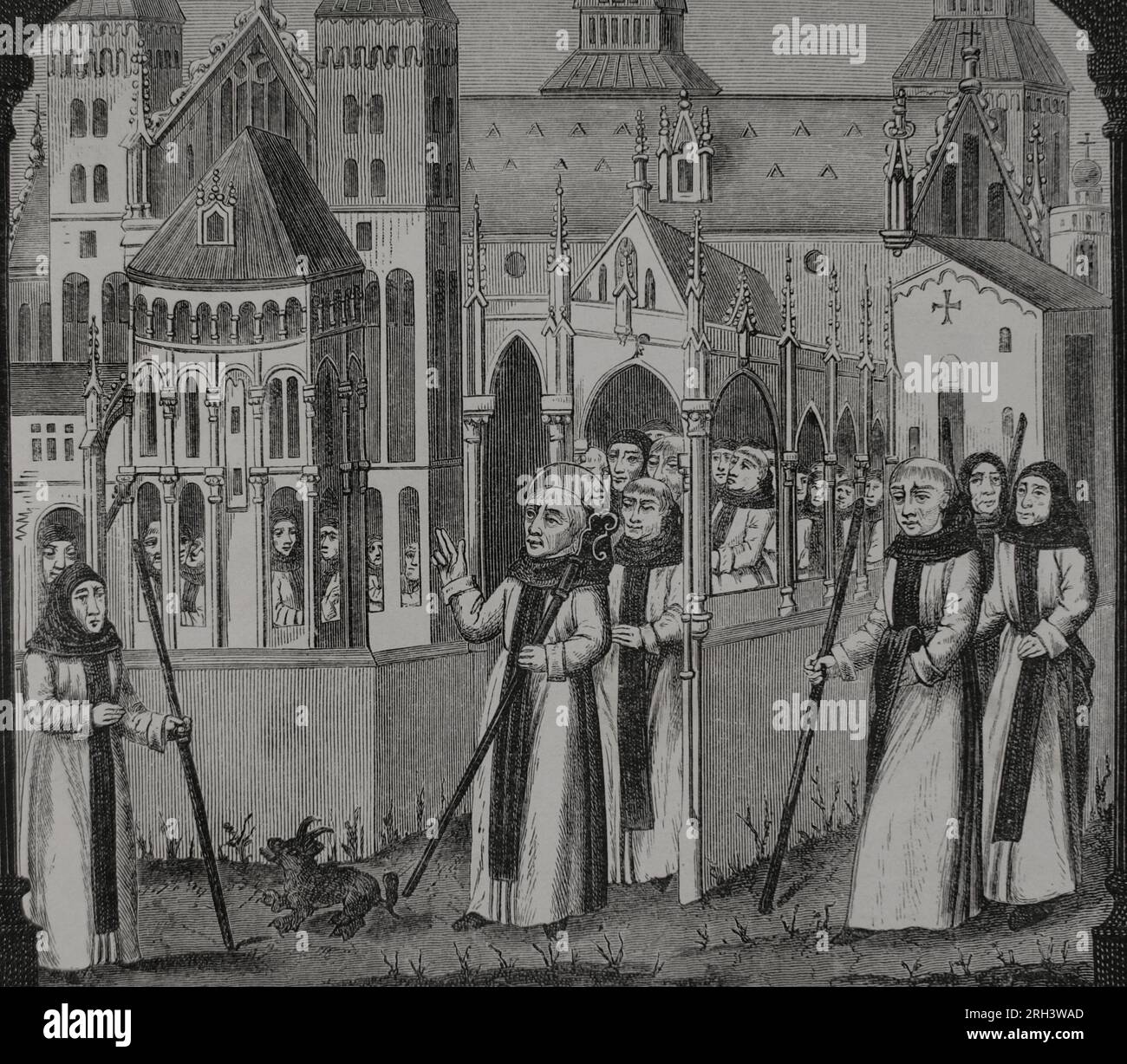 The French Cistercian monk Saint Bernard (1090-1153) takes possession ...