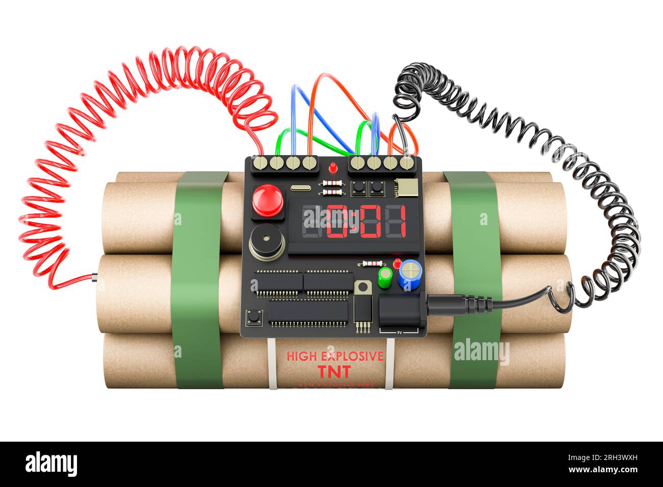 Tnt dynamite red bomb timer hi-res stock photography and images - Alamy