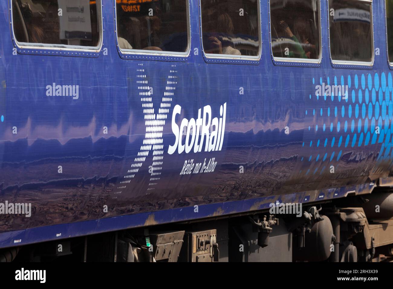 Scotrail - Scotland's railway logo on a class 156 train Stock Photo - Alamy