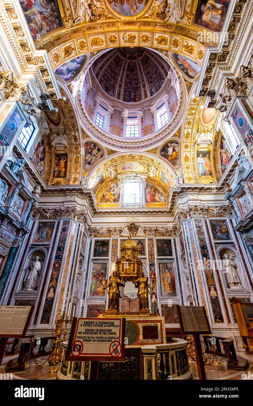 The church of St. Peter in Vincoli. A beautiful gilded altar. Gilded ...