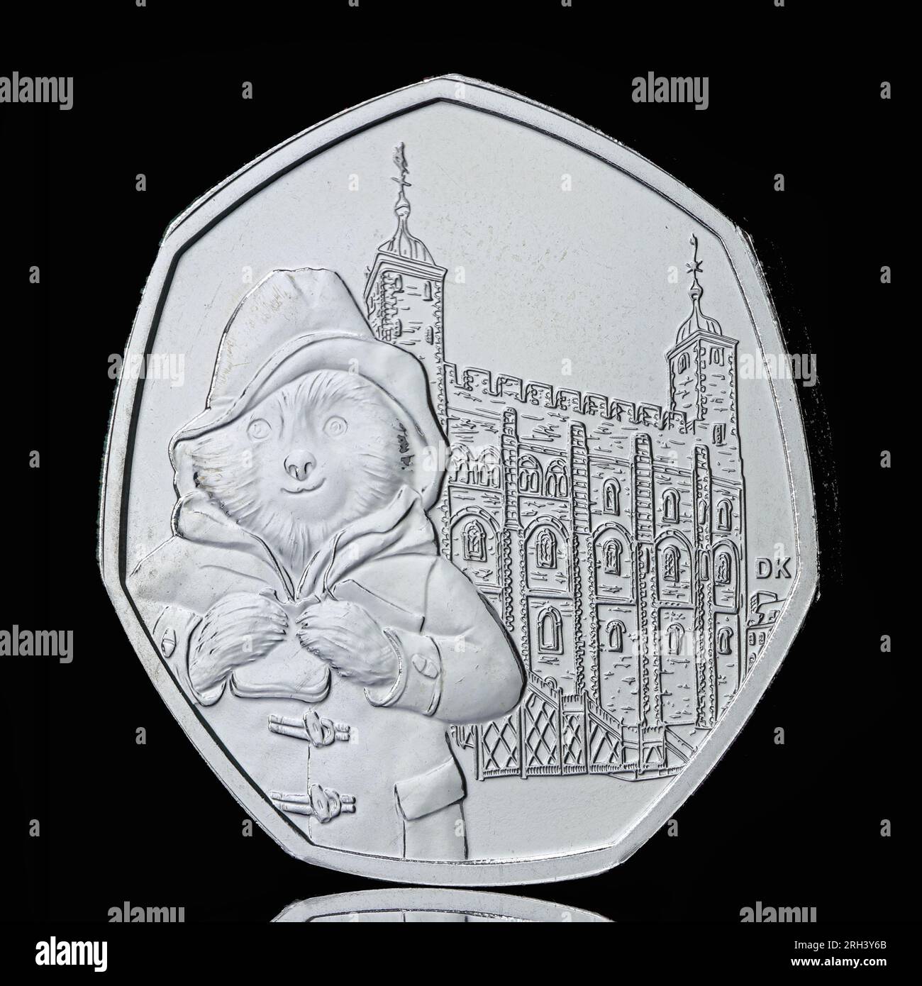 Paddington Bear at the Tower of London 50p coin Stock Photo - Alamy