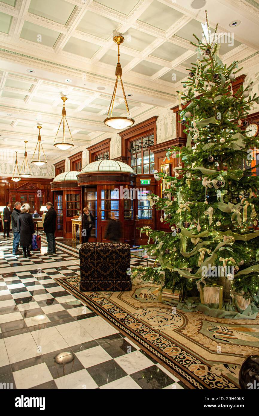 Interior of the Savoy Hotel, the world famous and exclusive hotel ...