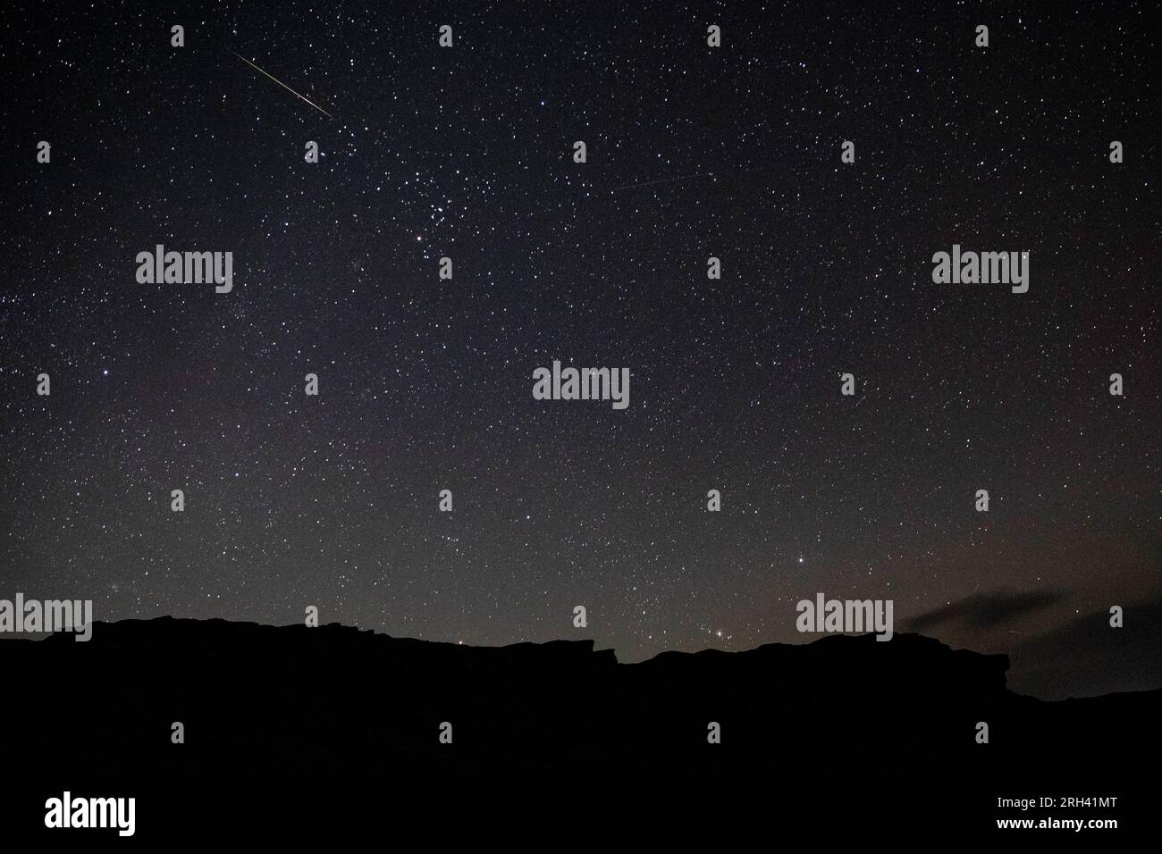 Faiyum, Egypt. 13th Aug, 2023. The Perseid meteor shower seen over the ...