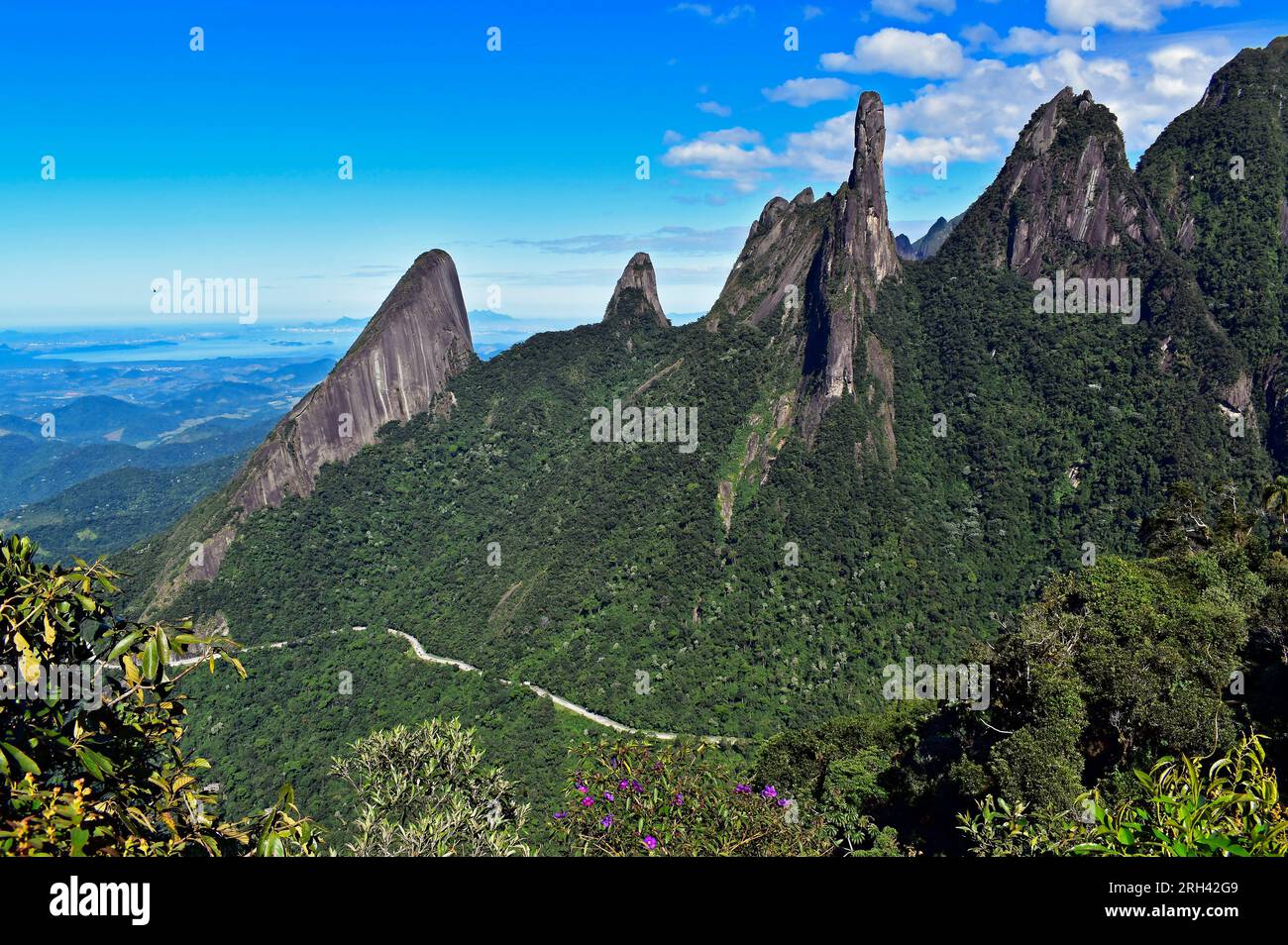 Landscape with mountains in Teresopolis, Rio de Janeiro, Brazil Stock ...