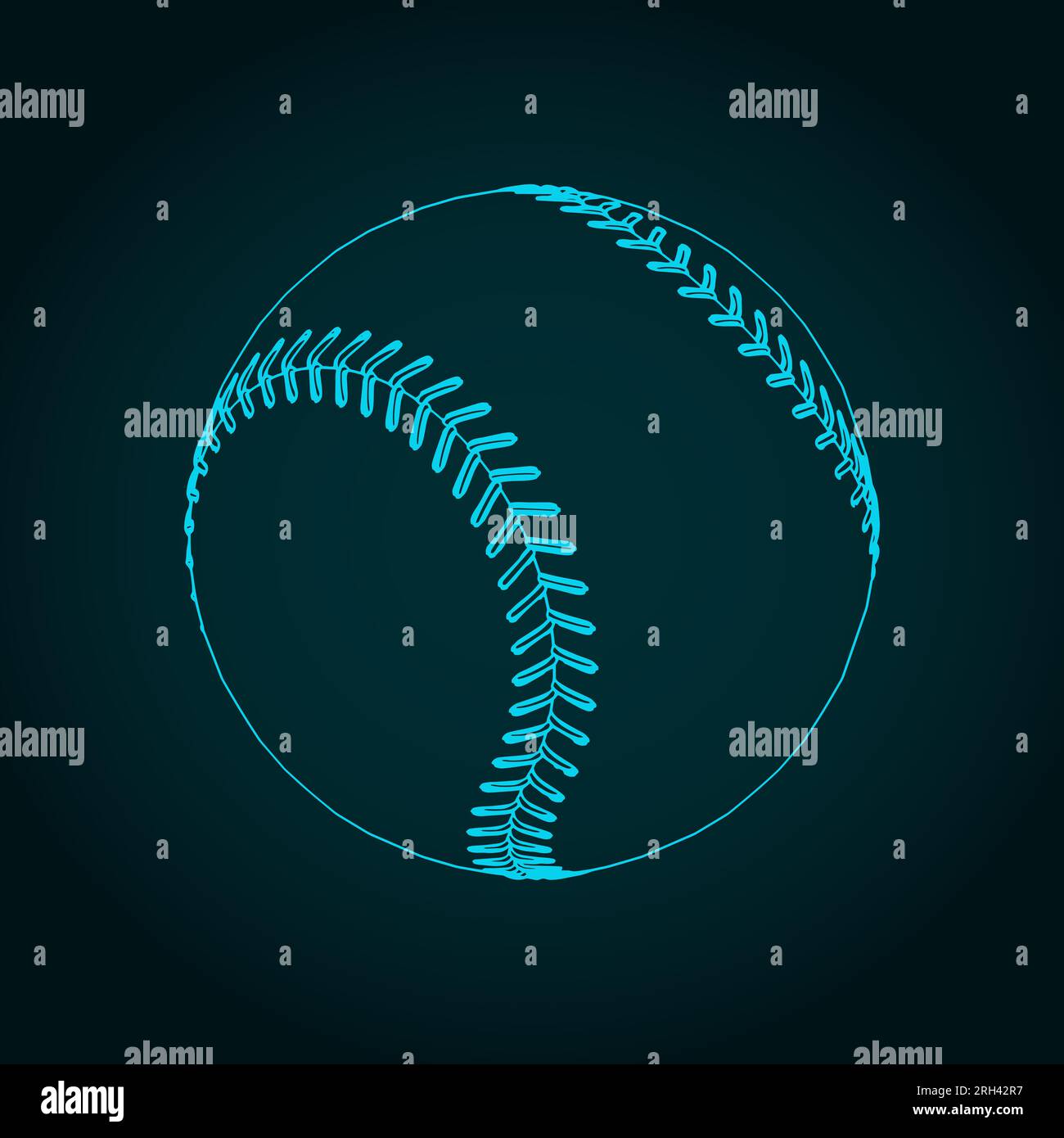 Stylized vector illustrations of baseball ball Stock Vector Image & Art ...