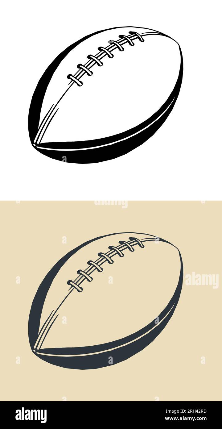 Stylized vector illustrations of american football ball Stock Vector ...