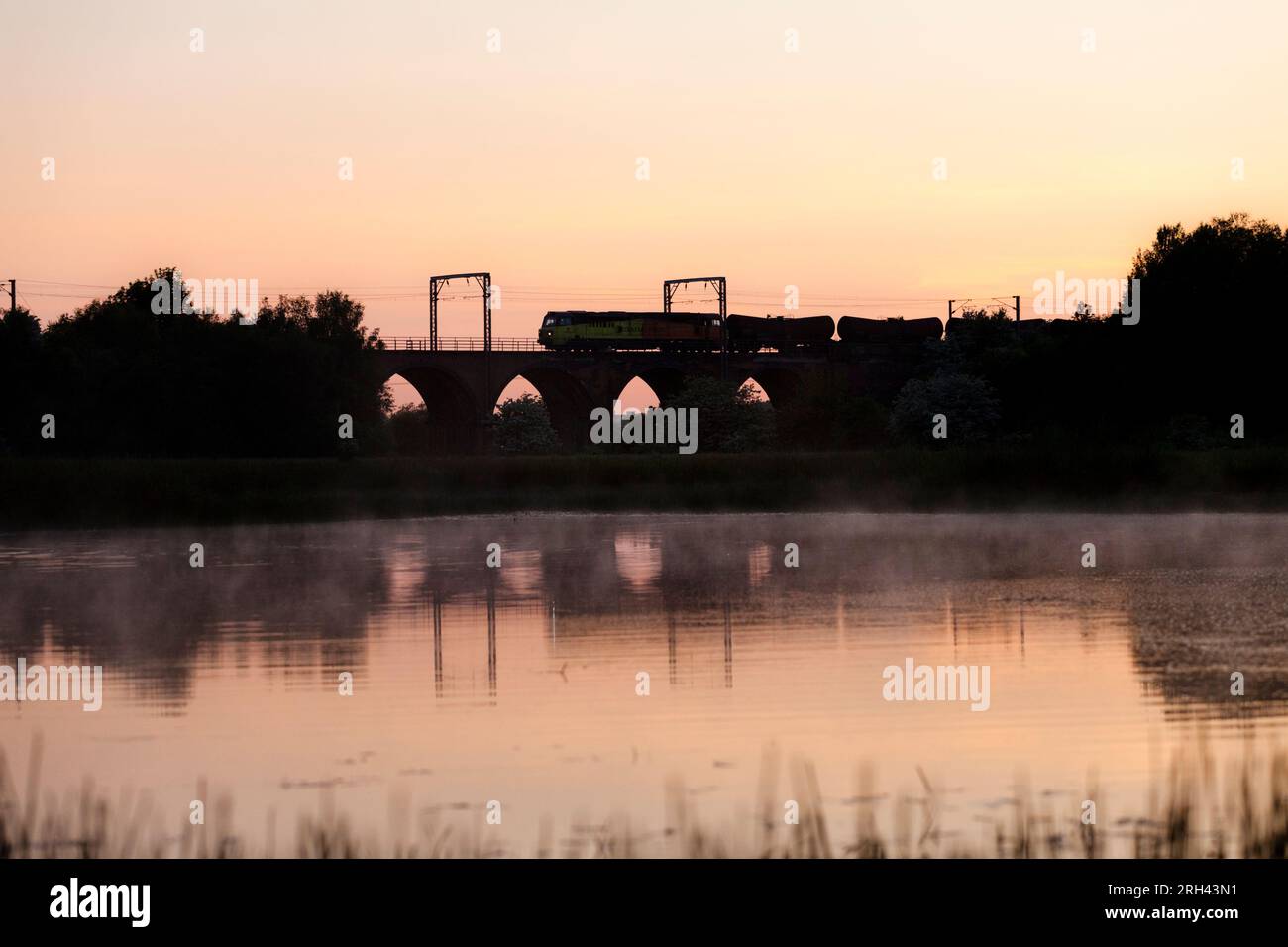 Colas rail Freight class 70 locomotive 70811 crossing Garnock Longford ...
