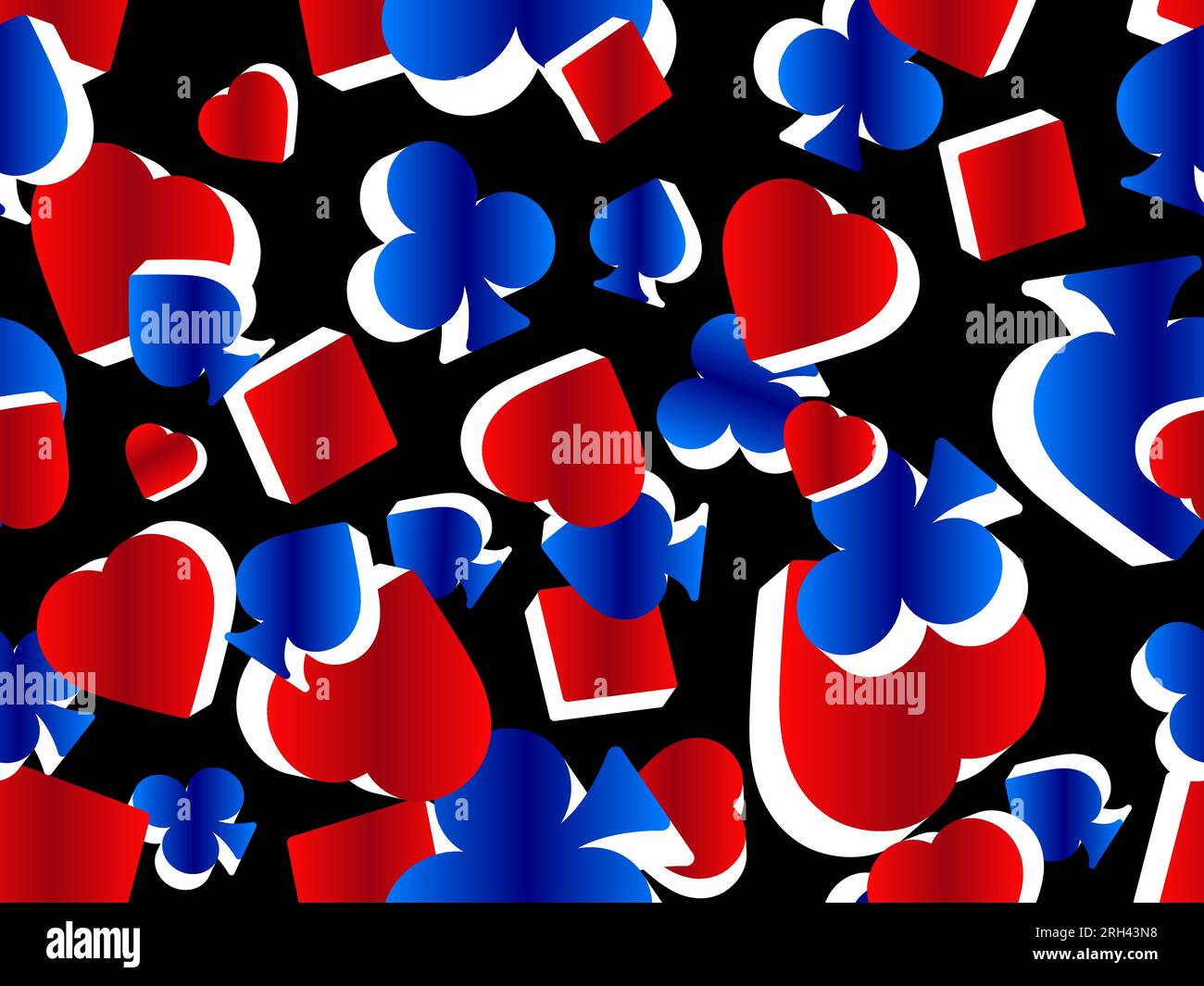 Playing card symbols 3d Stock Vector Images - Alamy