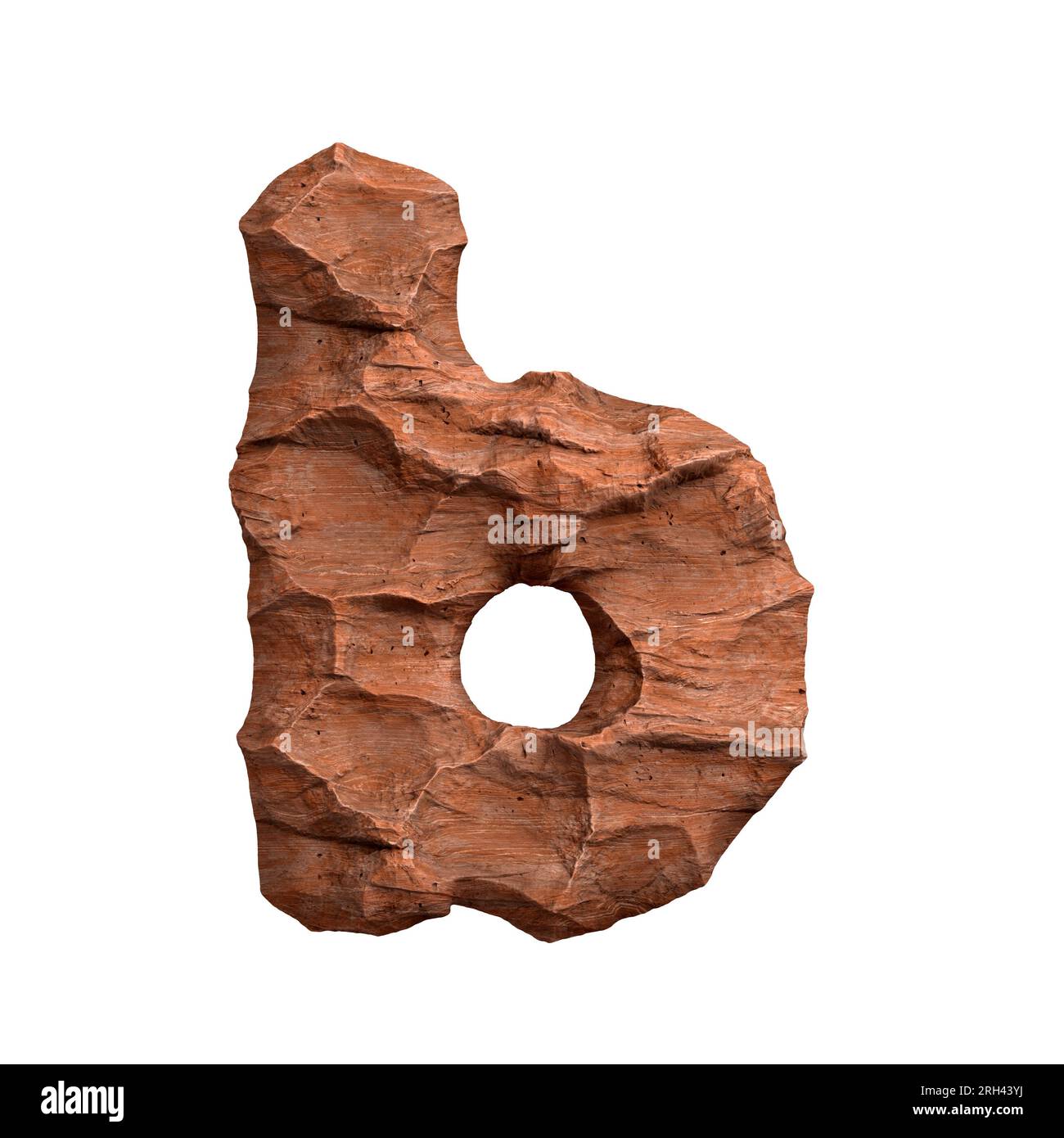 Desert sandstone letter B - Lower-case 3d red rock font - Suitable for ...