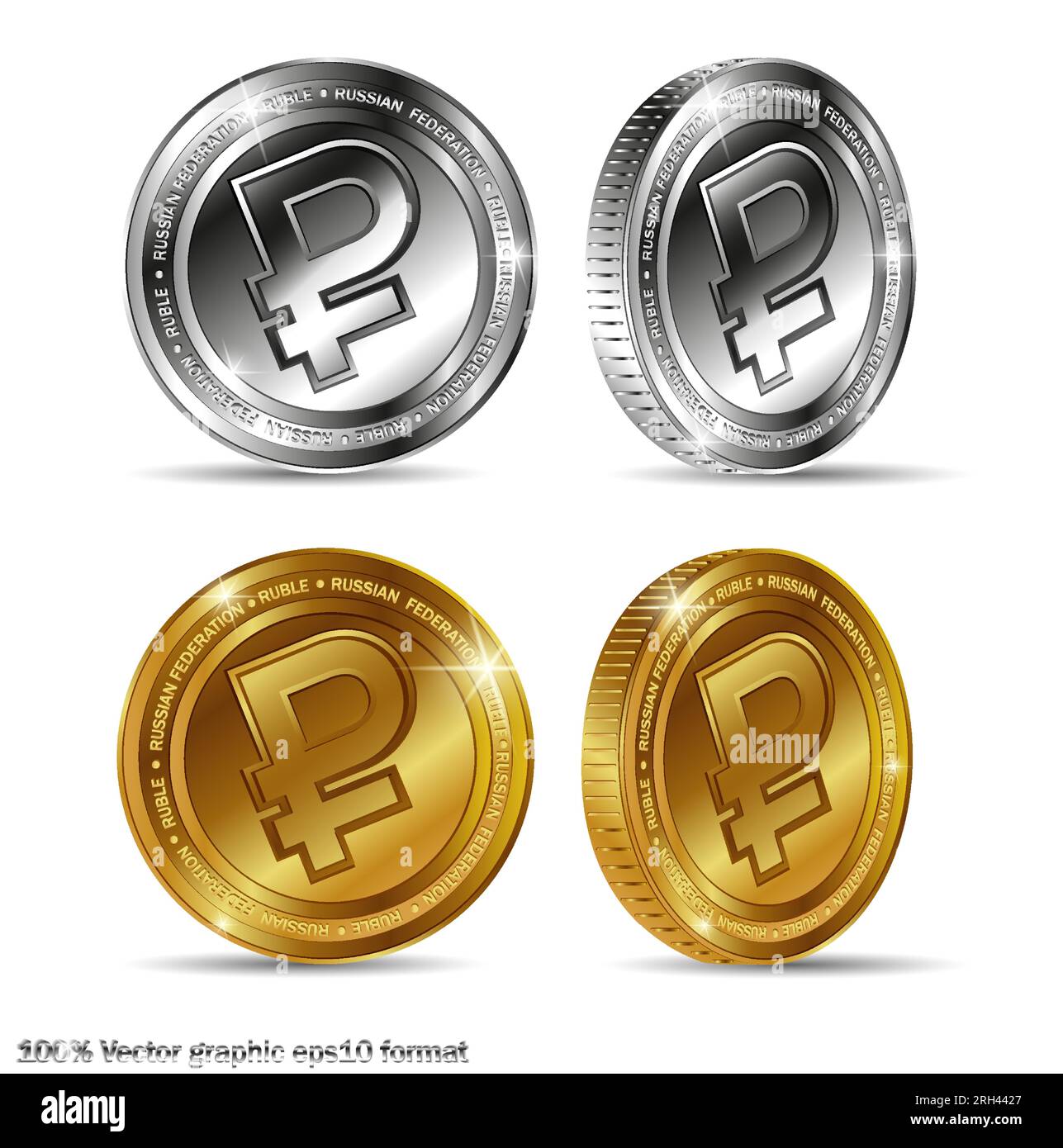 Russian ruble coin. Coin icon. Russian coin. Bank payment symbol ...