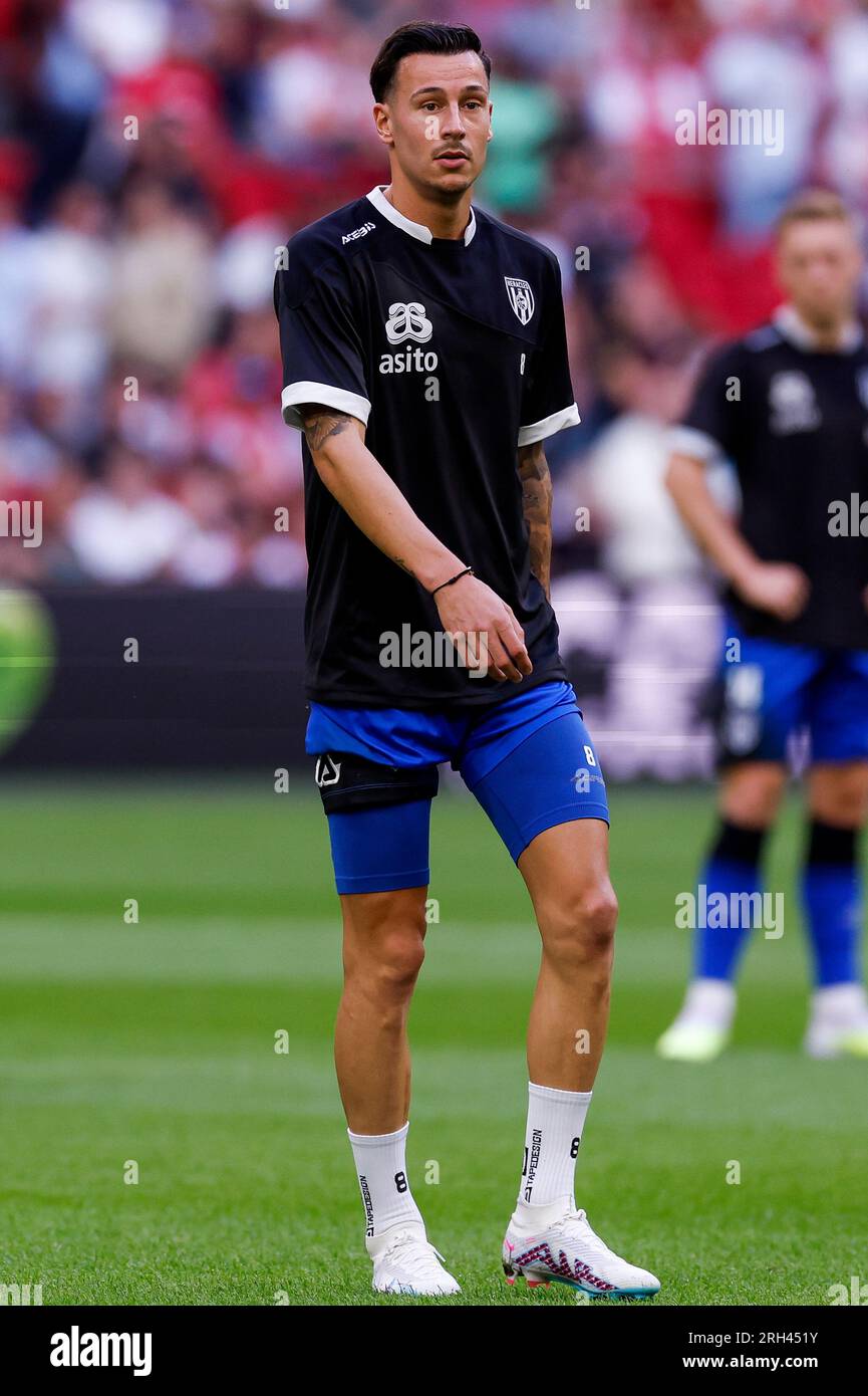 AMSTERDAM, NETHERLANDS - AUGUST 12: Mario Engels (Heracles Almelo ...