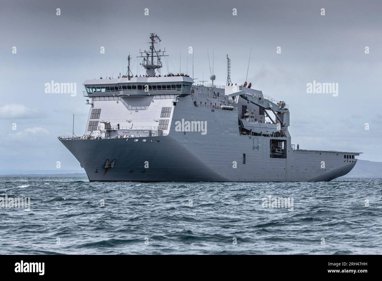 HMNZS Canterbury at sea whilst taking part in an International Maritime ...