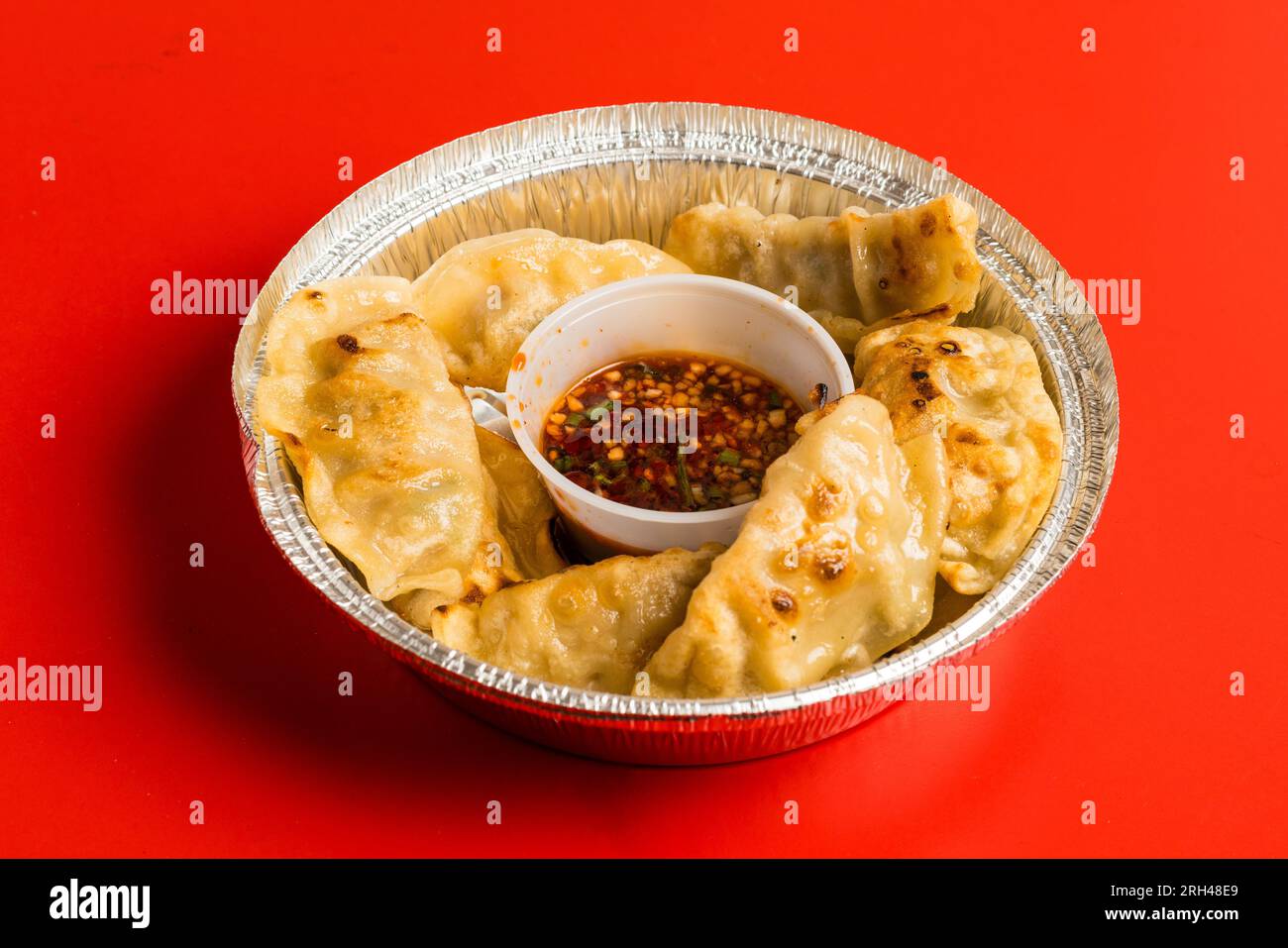 Fried Asian dumplings Stock Photo - Alamy
