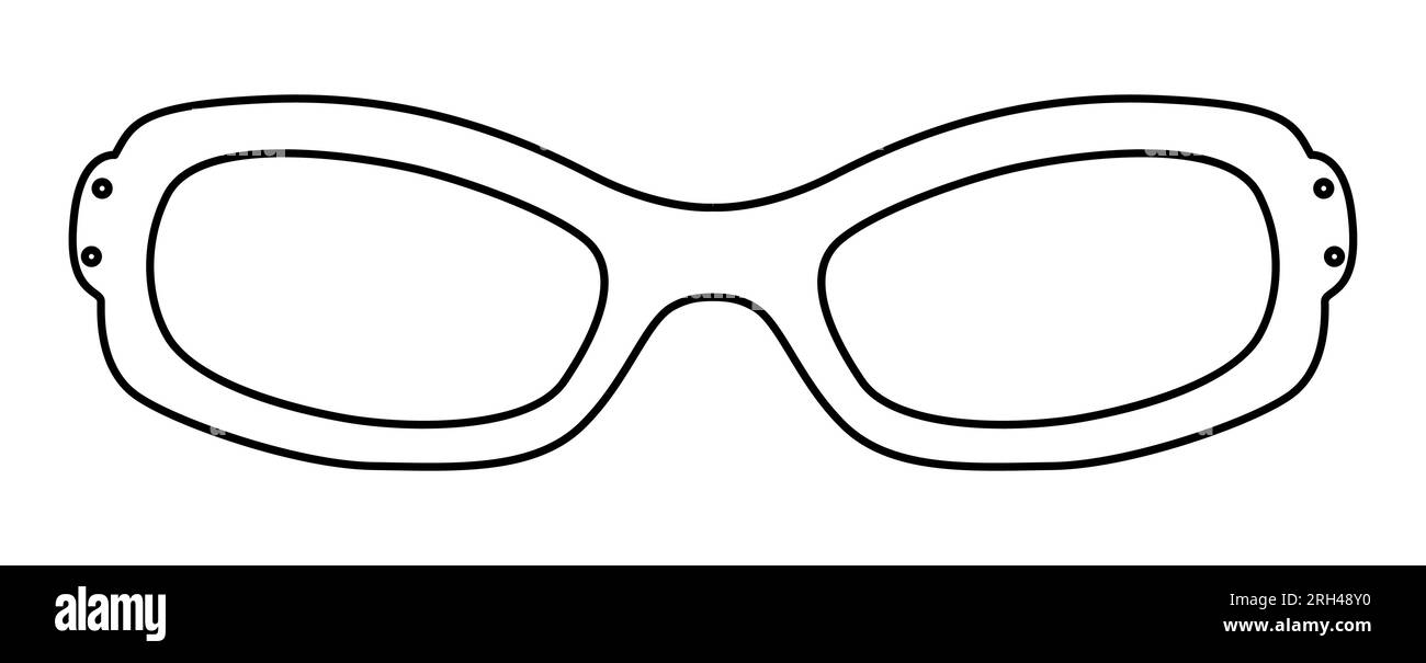 Slim Statement frame glasses fashion accessory illustration. Sunglass ...