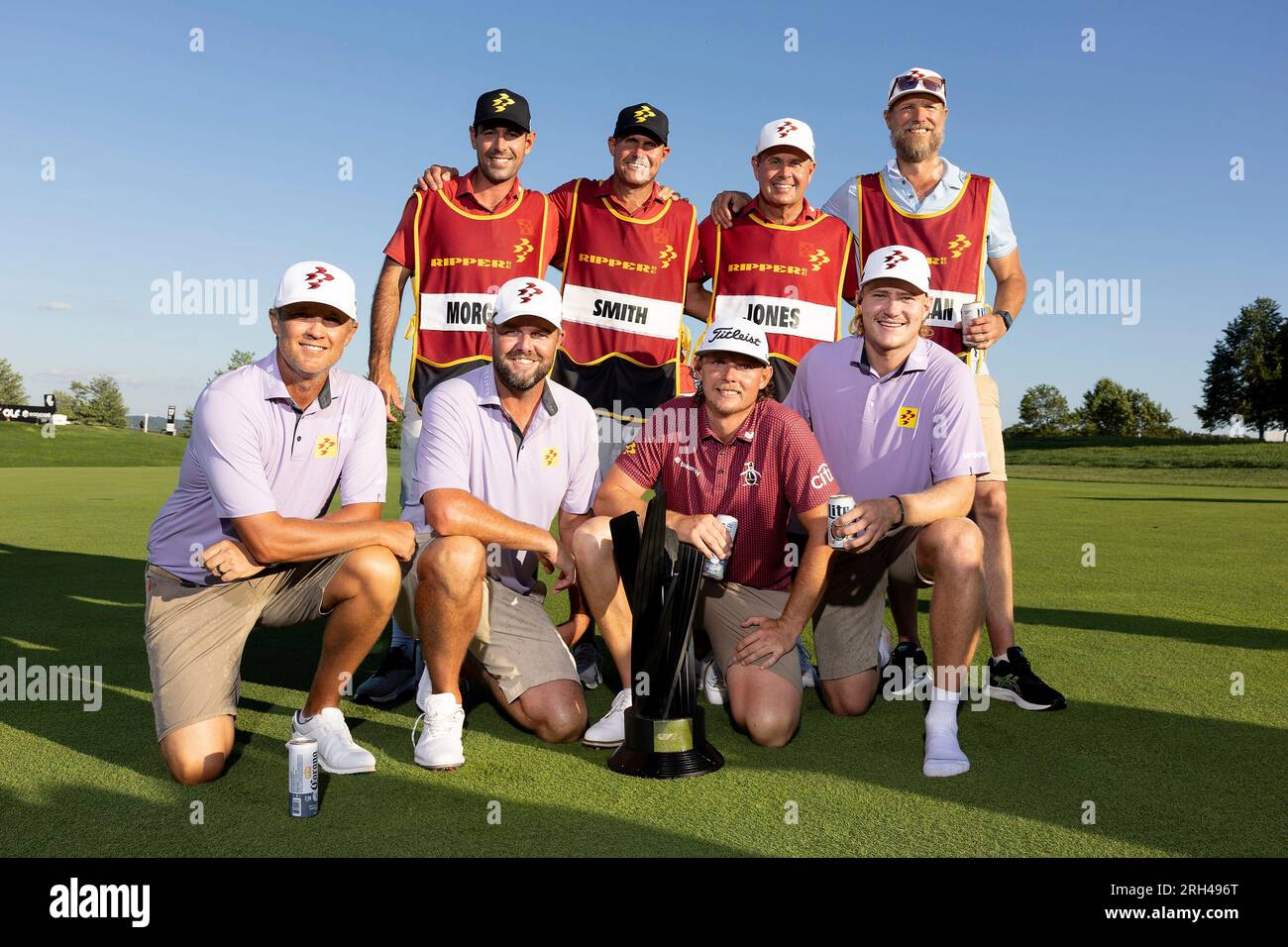 (Bottom L-R) Matt Jones, Marc Leishman, Captain Cameron Smith and ...