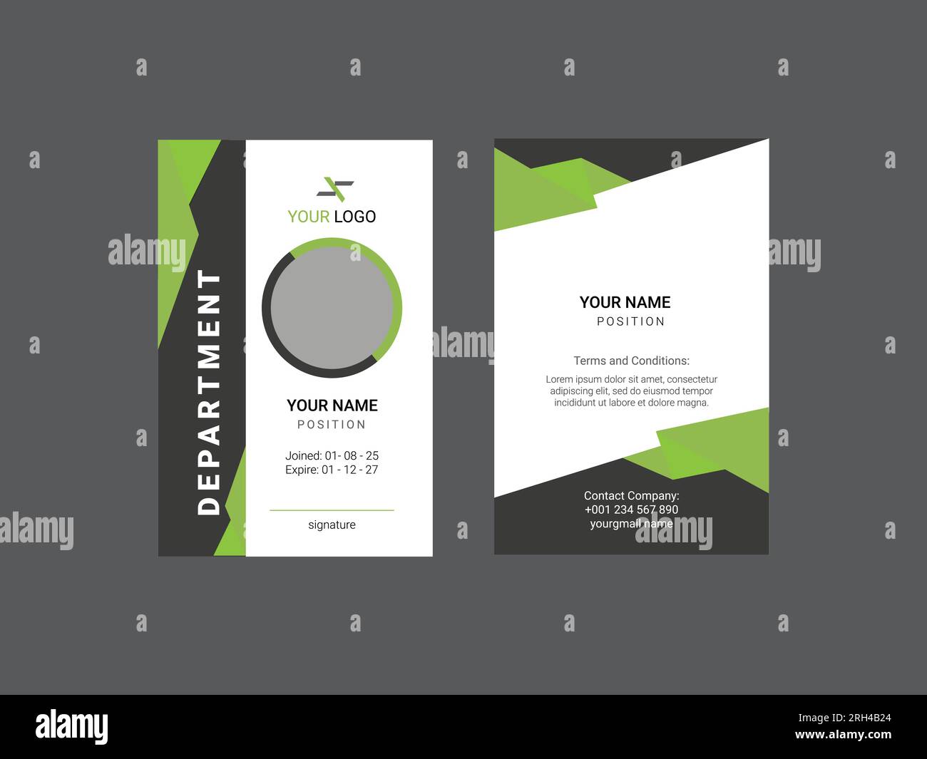 Modern corporate Identity Card Design Template Stock Vector Image & Art ...