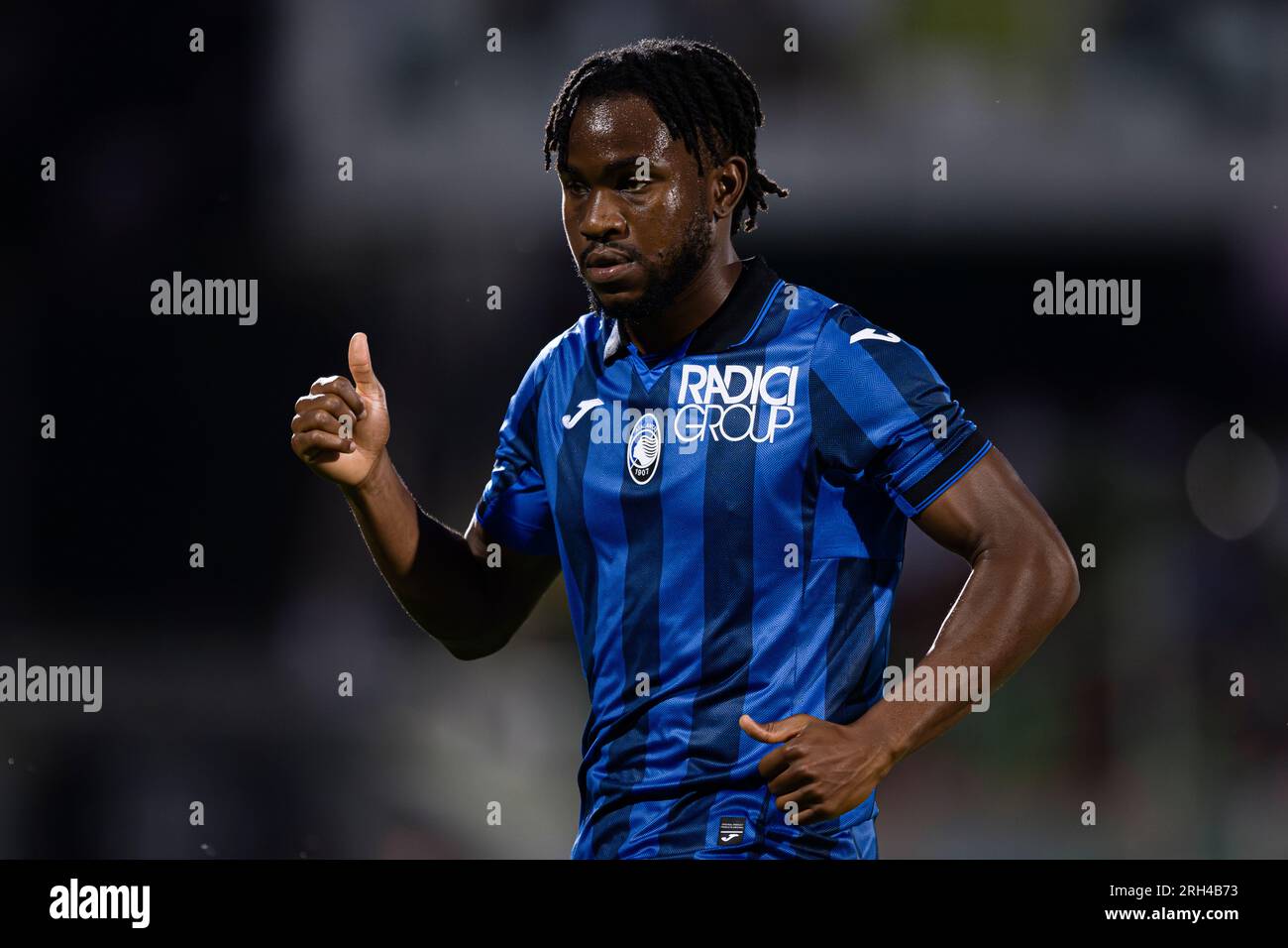 Ademola Lookman of Atalanta BC gestures during the friendly football ...