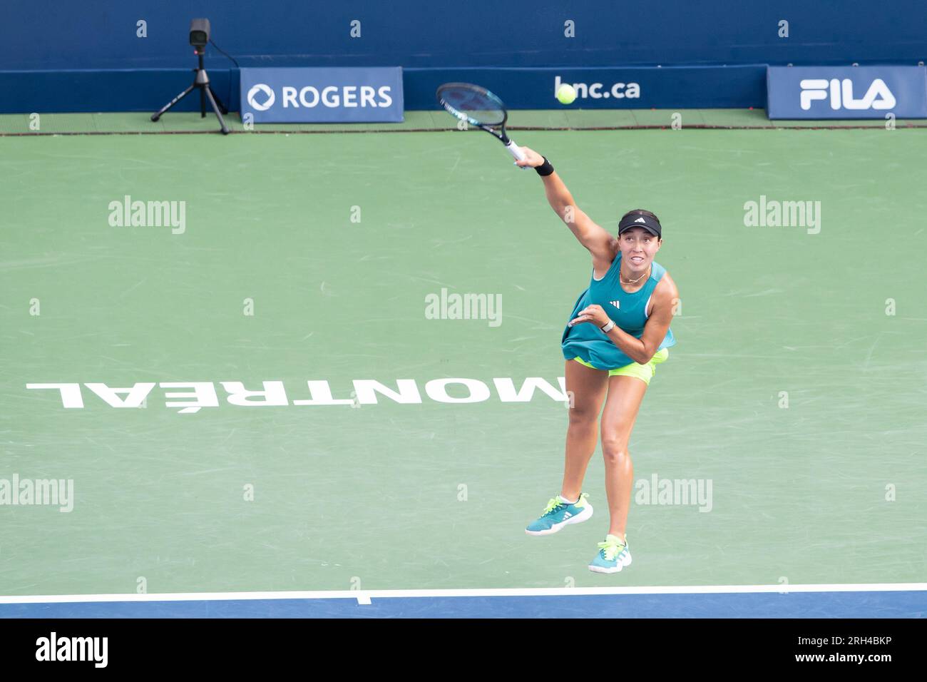 Montreal, Quebec, Canada. August 13, 2023: Jessica Pegula (USA) serves ...