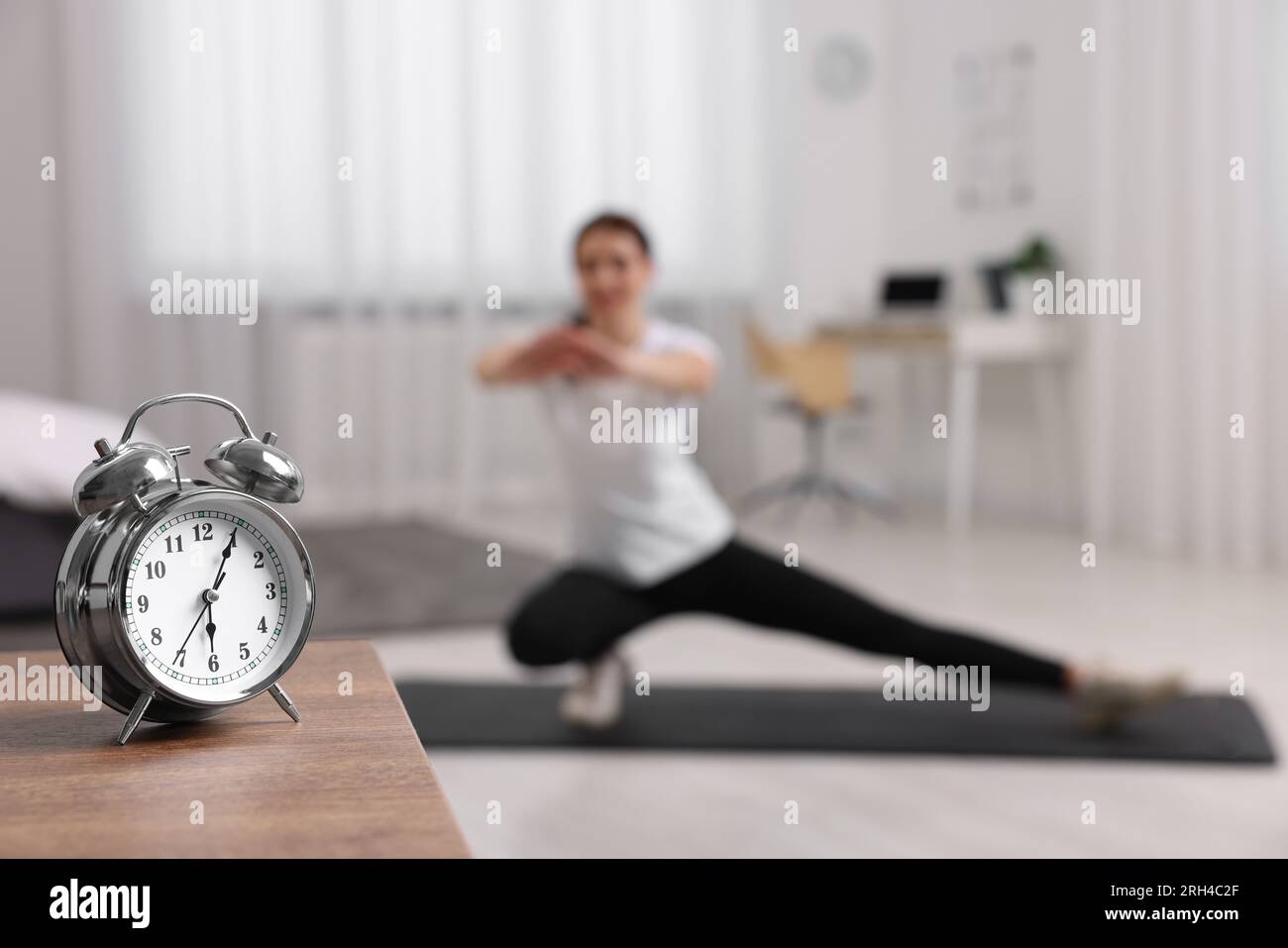 Woman alarm concept fitness hi-res stock photography and images - Alamy