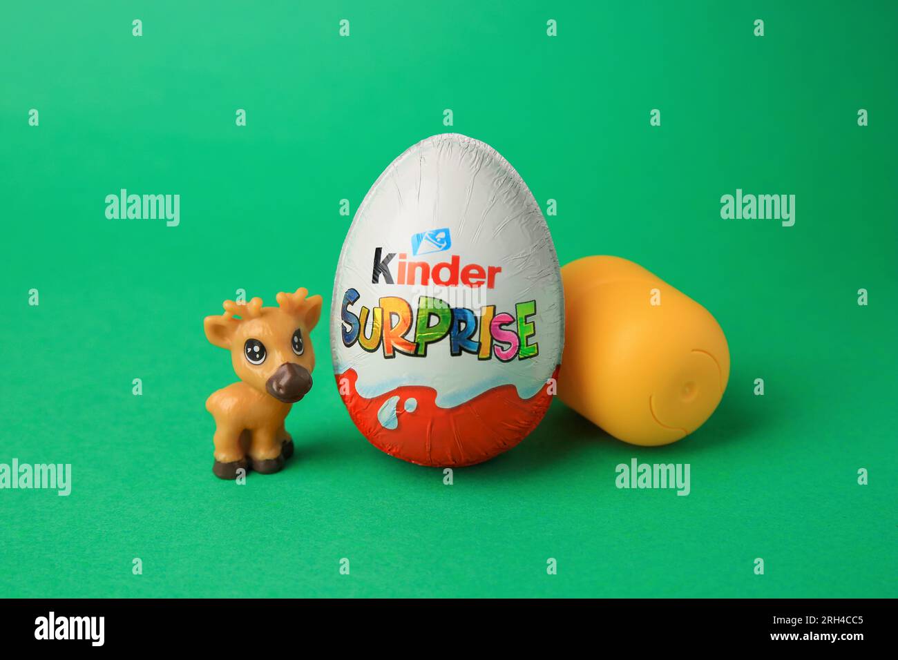 Slynchev Bryag, Bulgaria - May 25, 2023: Kinder Surprise Egg, plastic ...