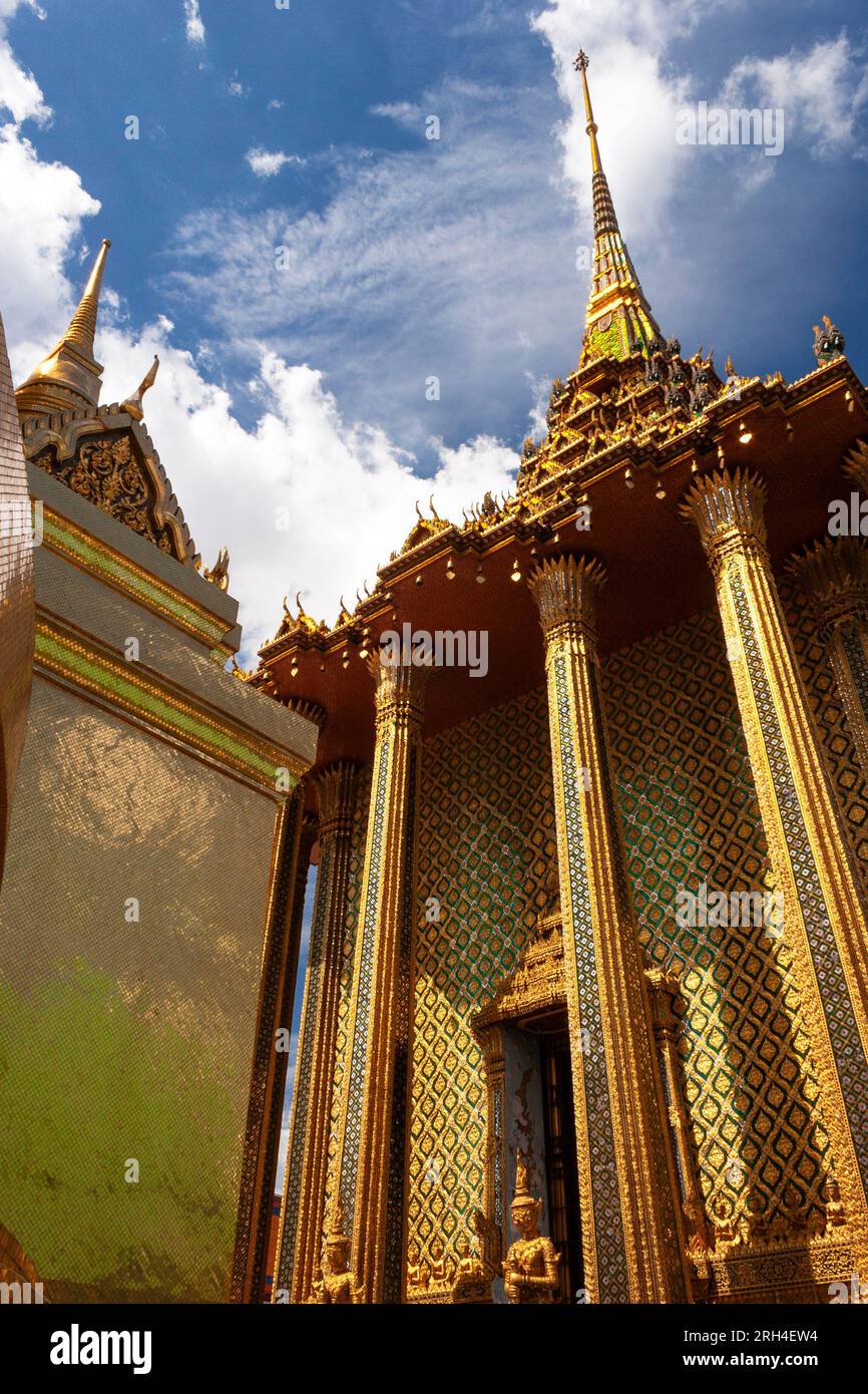 Entrance to the library in the Buddhist complex of Wat Phra Kaew in the ...