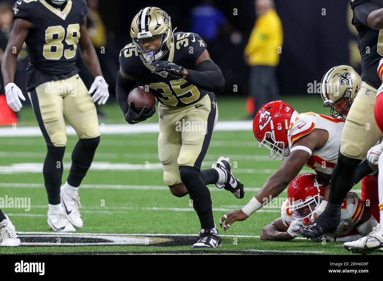 New Orleans, USA. 13th Aug, 2023. August 13, 2023: Saints running back ...
