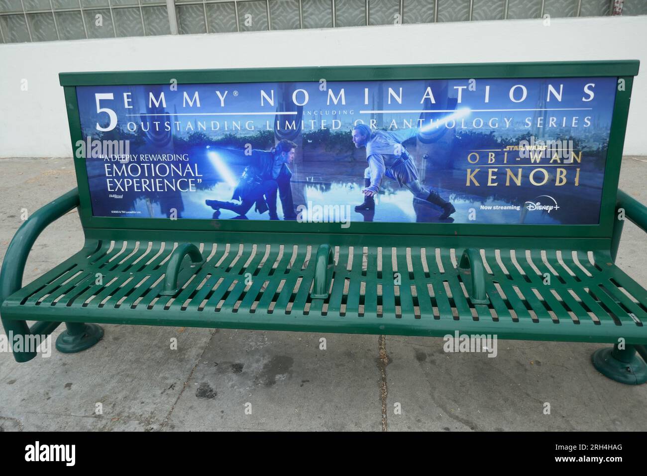 Los Angeles, California, USA 10th August 2023 Obi-Wan Kenobi Bus Bench ...