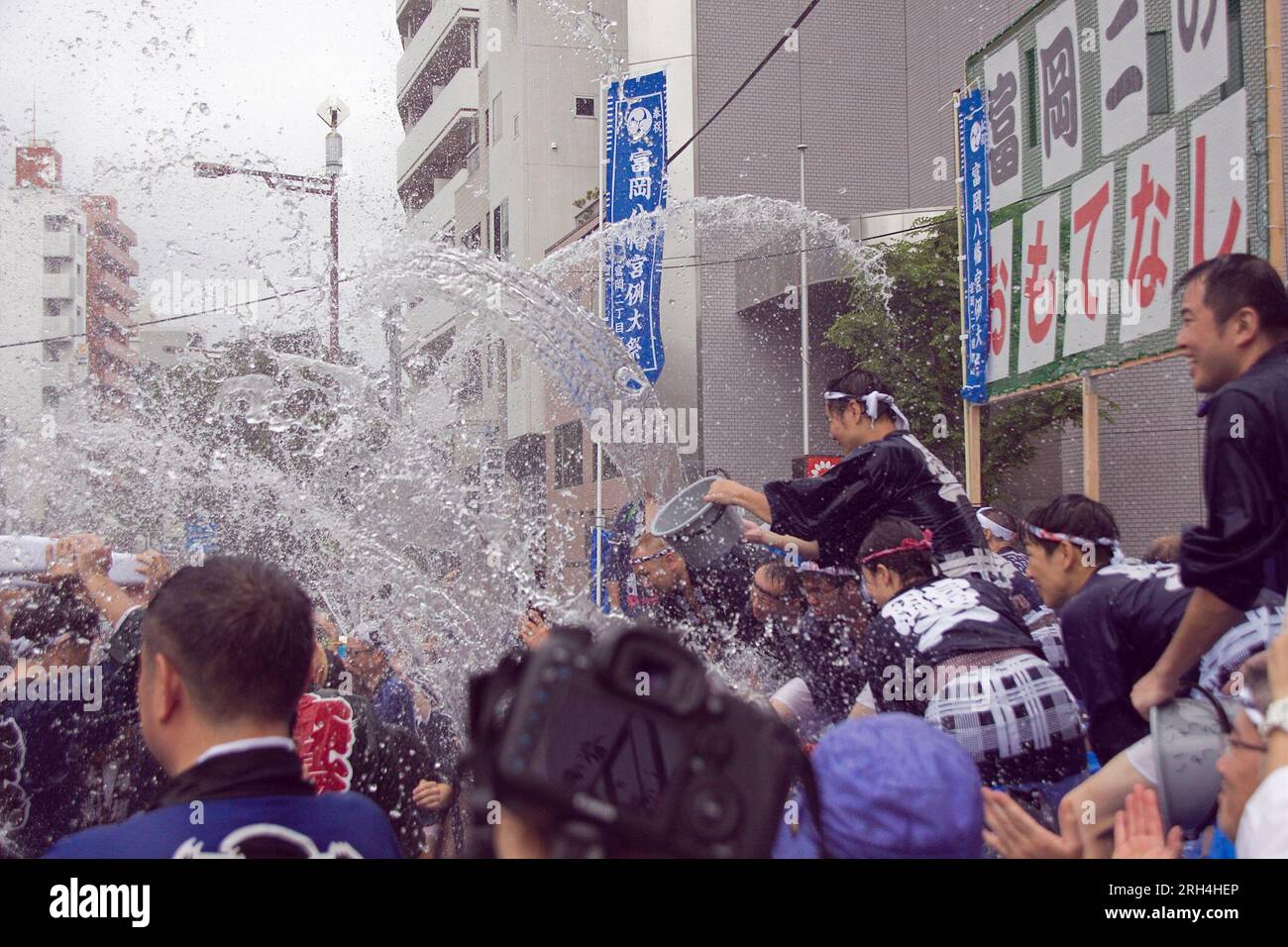 August 13 2023, Tokyo, Japan: Fukagawa Hachiman Festival (Water ...