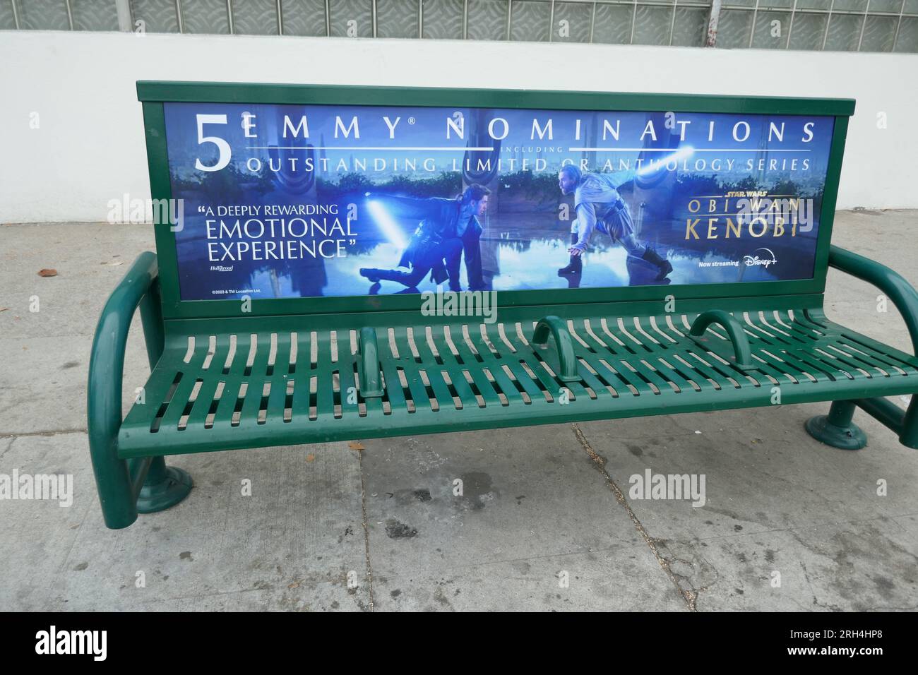 Los Angeles, California, USA 10th August 2023 Obi-Wan Kenobi Bus Bench ...