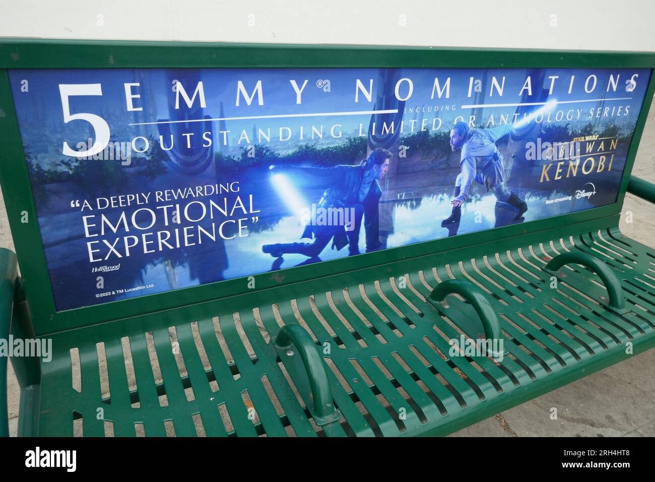 Los Angeles, California, USA 10th August 2023 Obi-Wan Kenobi Bus Bench ...