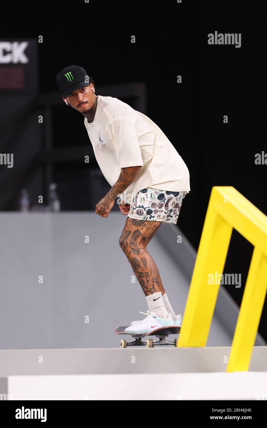 Tokyo, Japan. 12th Aug, 2023. Nyjah Huston (USA) Skateboarding : 2023 ...