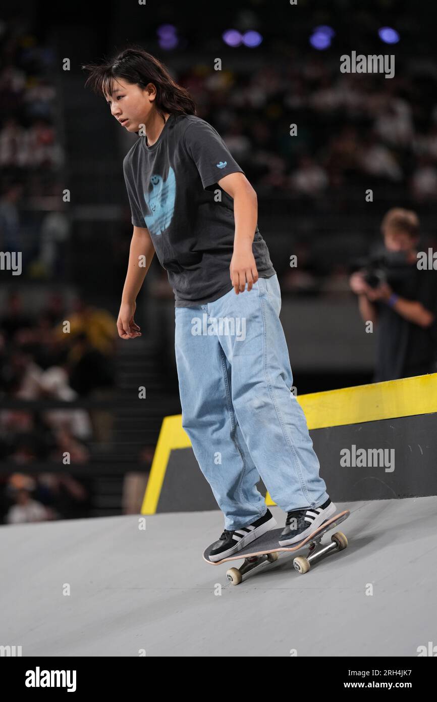 Tokyo, Japan. 12th Aug, 2023. Momiji Nishiya (JPN) Skateboarding : 2023 ...