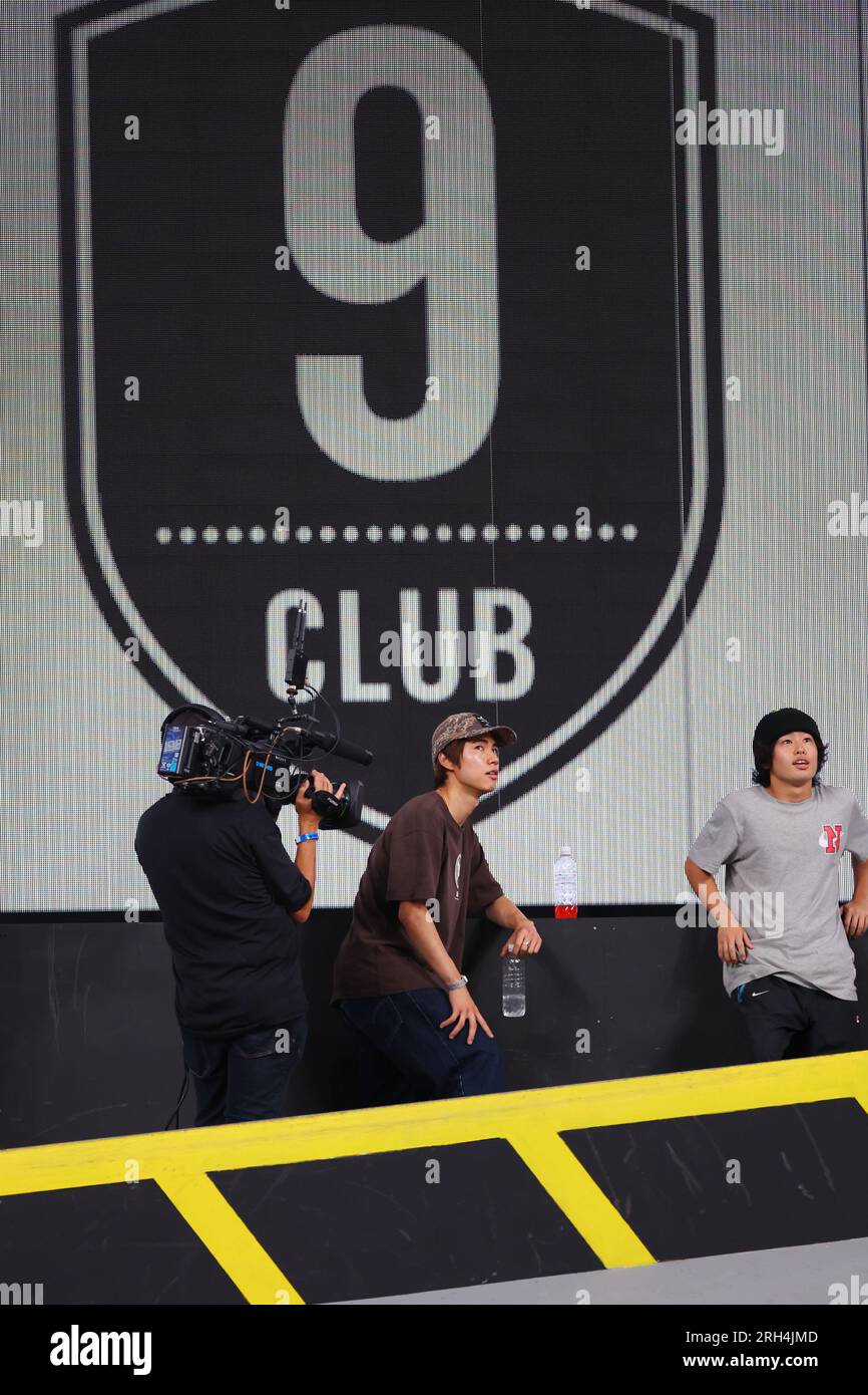 Tokyo, Japan. 12th Aug, 2023. (L to R) Yuto Horigome, Daiki Ikeda (JPN) Skateboarding : 2023 SLS ...