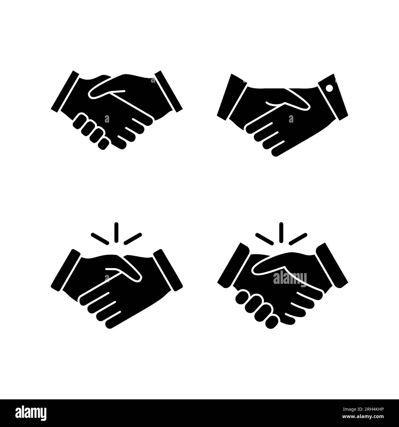 Hand shake icon vector. business handshake. contract agreement ...