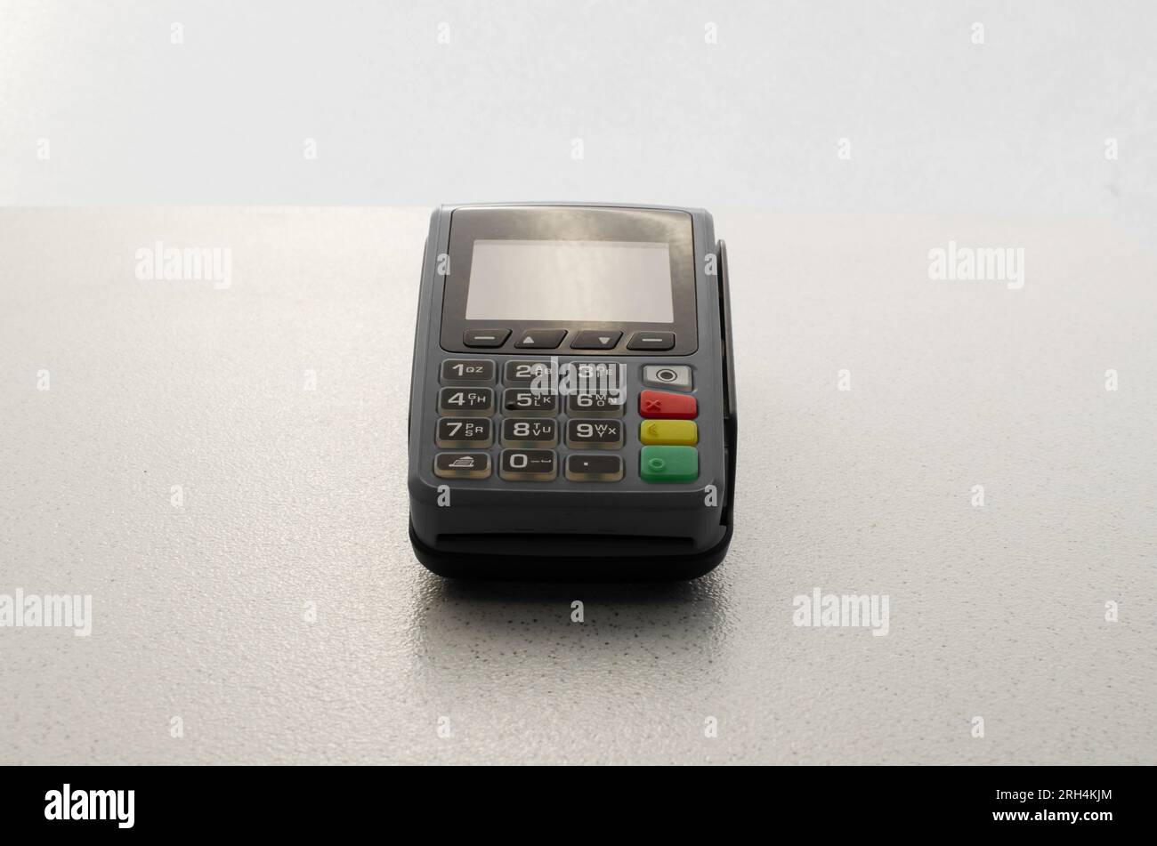 Close-up of a contactless credit card payment device, facilitating fast ...