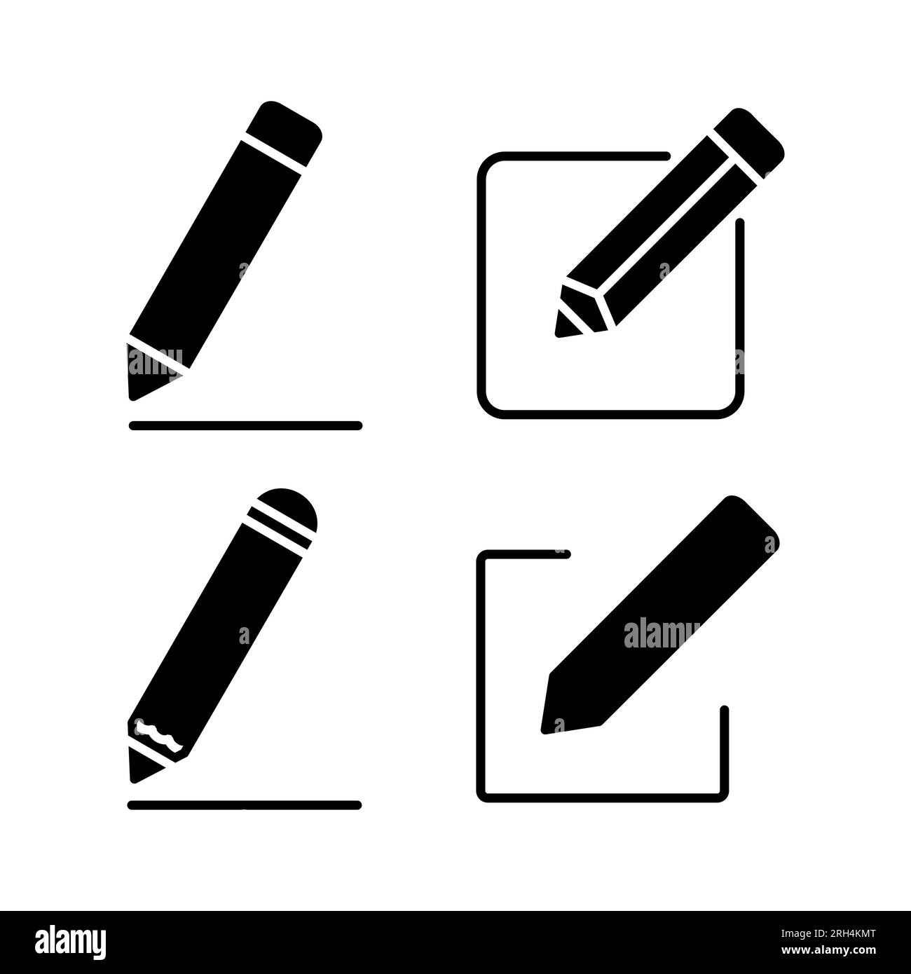 Edit icon vector. edit document sign and symbol. pencil Stock Vector ...