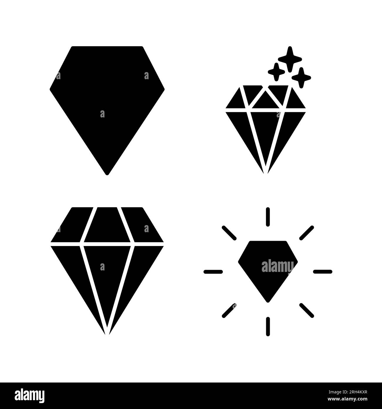 Diamond icon vector. gem icon. crystal stone Stock Vector Image & Art ...