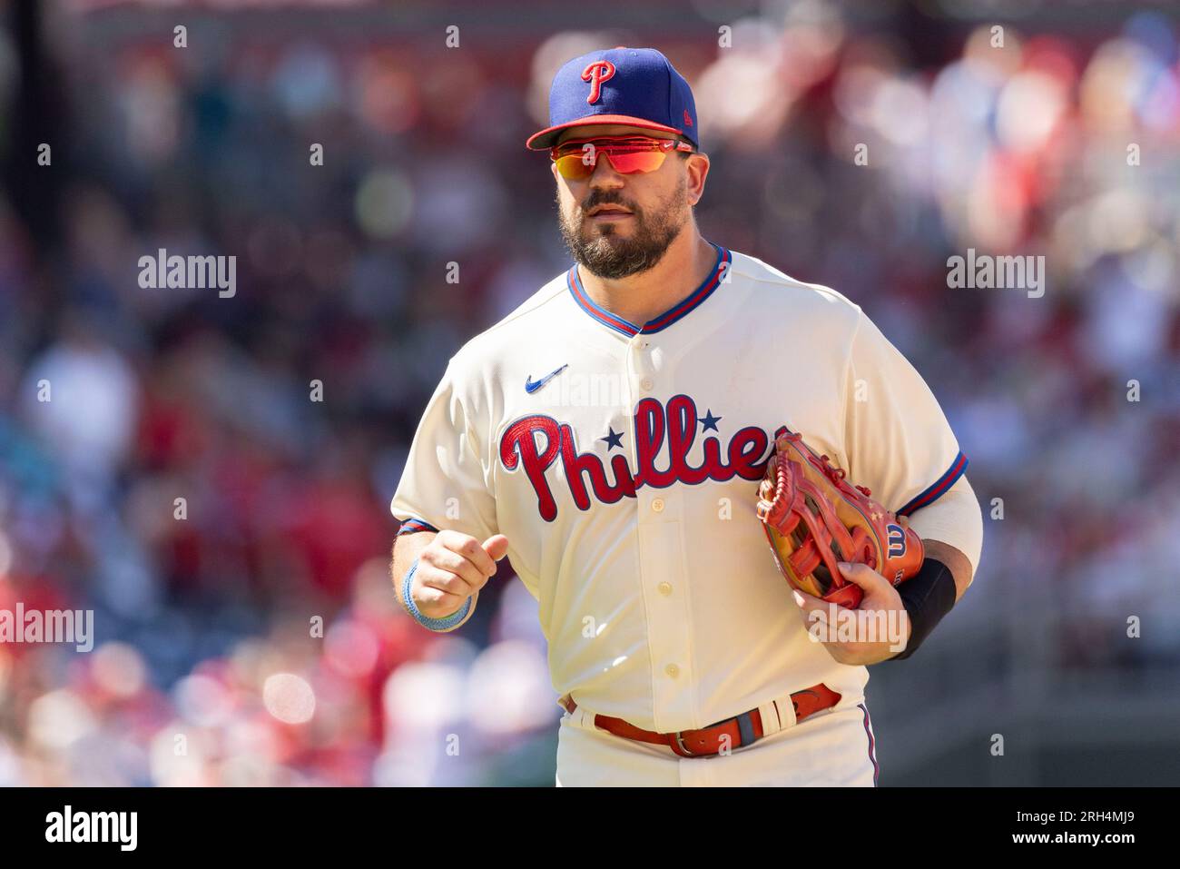 Philadelphia Phillies' Kyle Schwarber (12) in action during a baseball ...