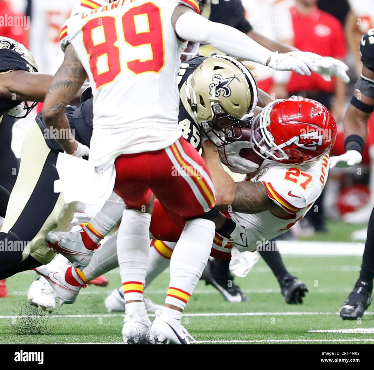 New Orleans, USA. 13th Aug, 2023. New Orleans Saints linebacker Nephi ...