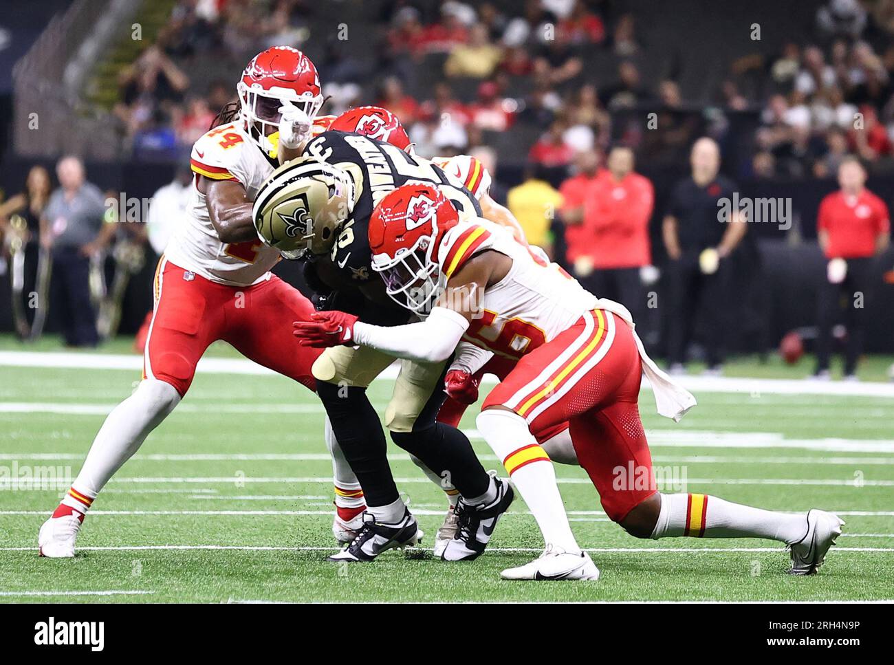 New Orleans, USA. 13th Aug, 2023. New Orleans Saints running back Ellis ...