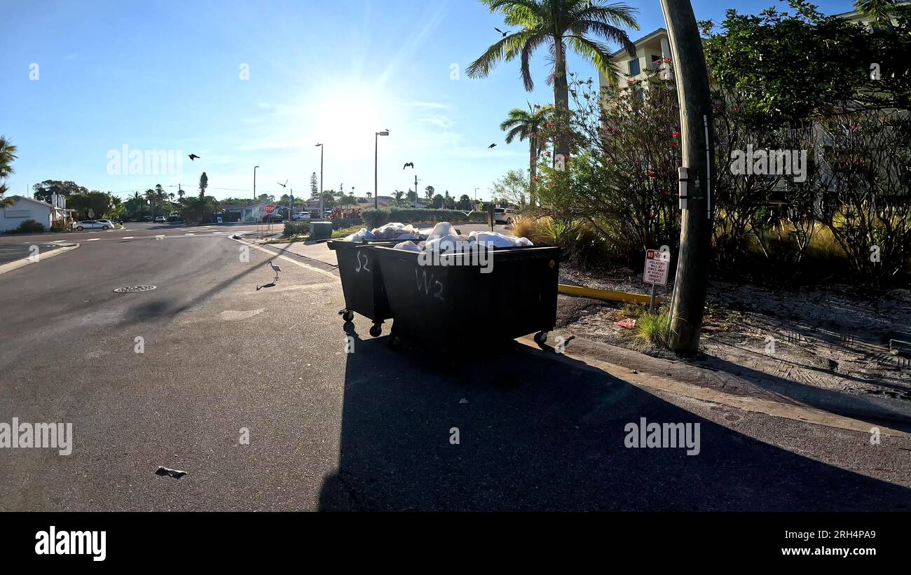 Treasure Island, Fla USA - 08 09 23: Treasure Island beach trash ...